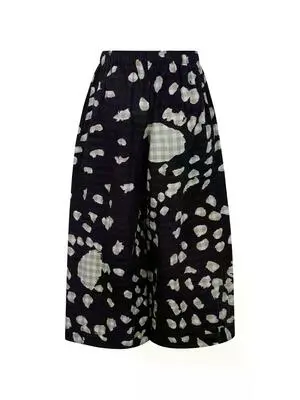 DANIELA GREGIS Abstract Print Wide Leg Trousers - Blue