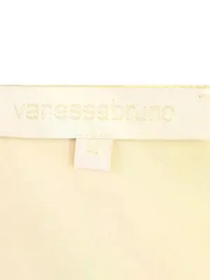 Vanessa Bruno Cream Silk Embroidered Long-sleeve Blouse