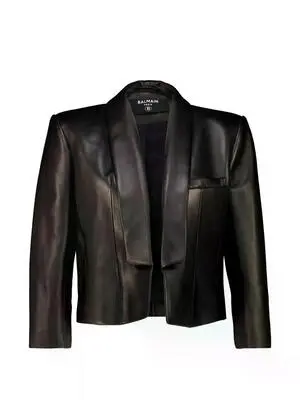 Balmain Spencer Leather Jacket - Black
