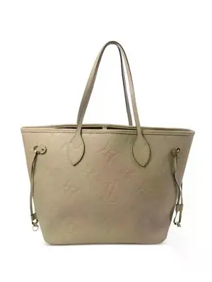 LOUIS VUITTON Calfskin Neverfull Mm Tote Bag - Neutrals
