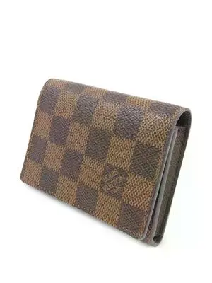LOUIS VUITTON Damier Ebene Canvas Cardholder - Brown