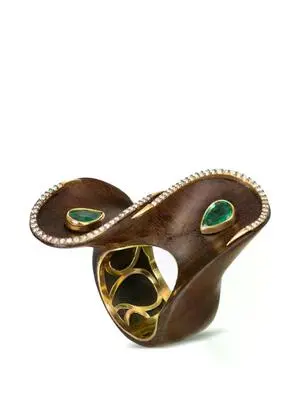 SILVIA FURMANOVICH Twisted Brauna Diamond Emerald Ring - Brown