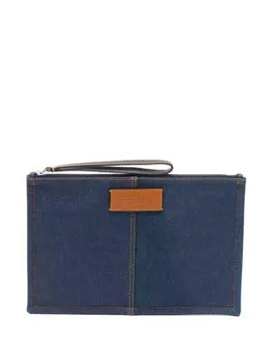 Fendi Logo Pouch - Blue