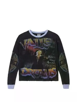 VALE FOREVER Wrath Of Faith" Thermal Waffle-knit Sweater