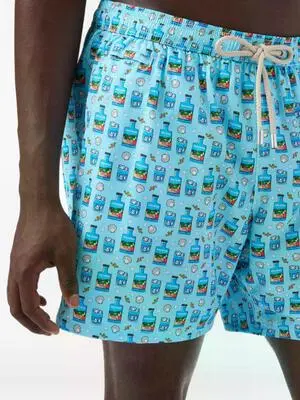 MC2 SAINT BARTH Portofino Print Swim Shorts - Blue