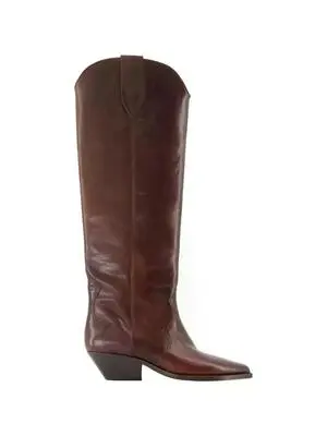 Isabel Marant Étoile Leather Cowboy Boots - Brown