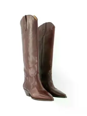 Isabel Marant Étoile Leather Cowboy Boots - Brown