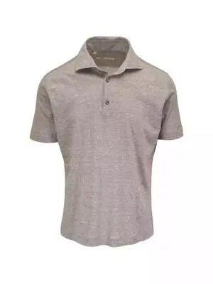 MAURIZIO BALDASSARI Marl-texture Short-sleeve Polo Shirt - Neutrals