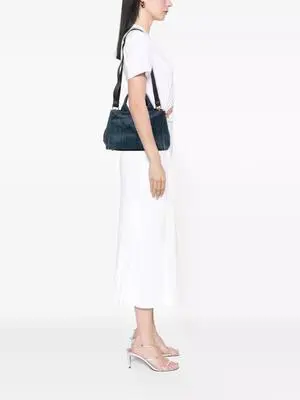 Prada Denim Canapa Logo Satchel