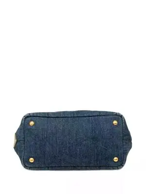 Prada Denim Canapa Logo Satchel