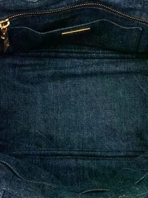 Prada Denim Canapa Logo Satchel