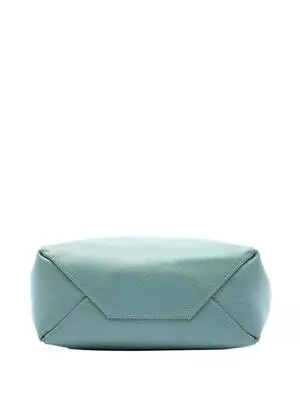 Celine Grained Calfskin Vertical Cabas Tote Satchel - Blue