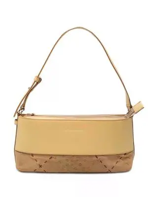 Burberry Calfskin And Suede Stitch Shoulder Bag - Neutrals