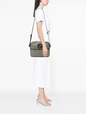 Gucci Gg Supreme Interlocking G Crossbody Bag