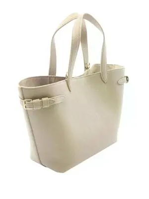 Celine Mini Grained Calfskin Cuir Triomphe Cabas Anais Tote Satchel - Neutrals