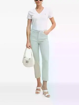 Armani Exchange Cropped Jeans With Logo Tag