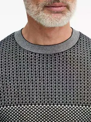 Armani Exchange Geometric Pattern Crew Neck Sweater