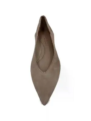 POMME D´OR Pointed-toe Scalloped Ballet Flats