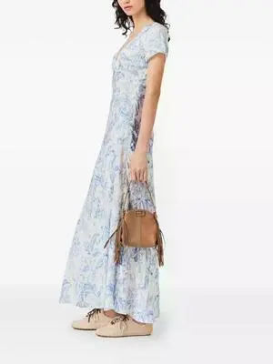 Maje Floral Print Maxi Dress