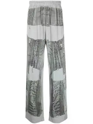 DIESEL® Lace-up Print Trousers - Grey