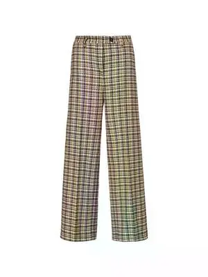 Massimo Alba Check-pattern Wide-leg Trousers - Neutrals