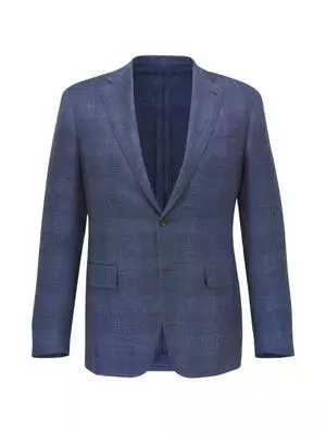 Canali Check-pattern Notched-lapel Blazer