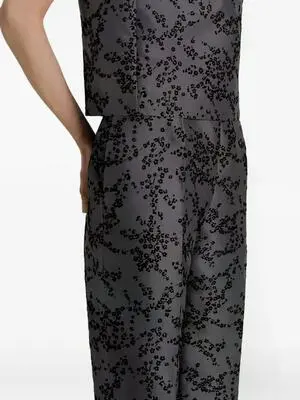 Alberta Ferretti Floral Print Tailored Trousers - Grey
