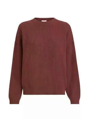 Brunello Cucinelli Sparkling Cashmere English Rib Sweater - Brown