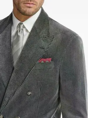 Brunello Cucinelli Silk Pocket Square With Medallion Design - Red