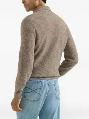Brunello Cucinelli Alpaca, Cashmere And Wool Knit Polo