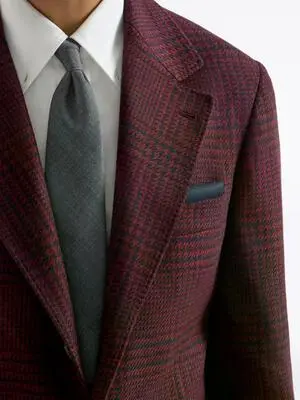 Brunello Cucinelli Virgin Wool And Silk Twill Pocket Square - Blue