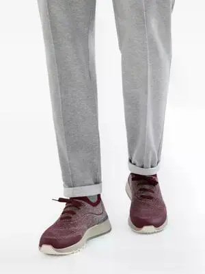 Brunello Cucinelli Techno-cotton Knit Runners With Heat-bonded Details