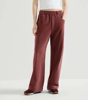 Brunello Cucinelli French Terry Relaxed Fit Sweatpants - Red
