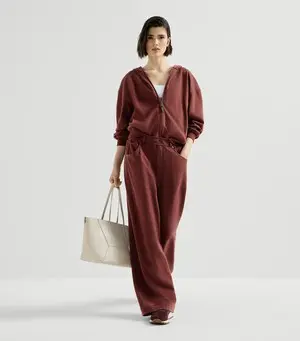 Brunello Cucinelli French Terry Relaxed Fit Sweatpants - Red