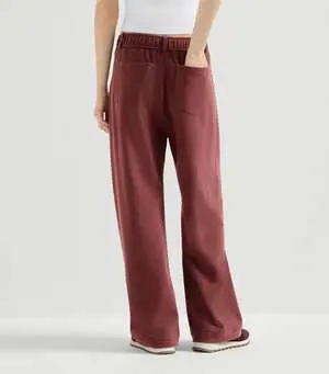 Brunello Cucinelli French Terry Relaxed Fit Sweatpants - Red