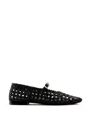 SOULIERS MARTINEZ Paris Woven Ballet Flats - Black