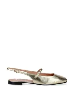POLLINI Metallic Slingback Ballet Flats - Gold