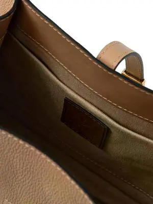 POLLINI Leather Tote Bag With Stud Embellishments - Neutrals