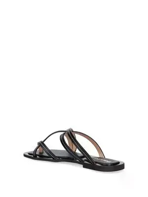 POLLINI Strappy Flat Sandals - Black
