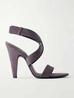 Alaïa Alaïa Cone 110 Suede Sandals Purple
