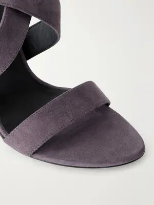 Alaïa Cone 110 Suede Sandals - Purple