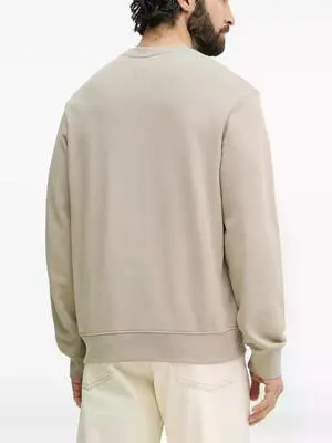 Armani Exchange Logo Print Crew Neck Sweatshirt - Neutrals