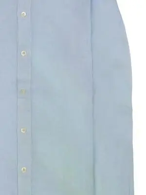 120% Lino Band-collar Linen Shirt