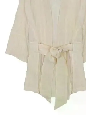 120% Lino Belted Kimono - Neutrals