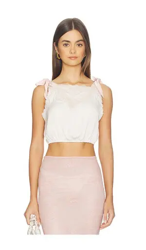 Free People Its Romantic Brami Cropped Top - Cream