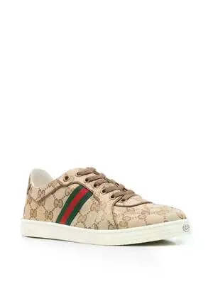 Gucci Gg Supreme Web-stripe Sneakers