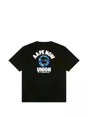 AAPE BY *A BATHING APE Logo-print Cotton T-shirt - Black