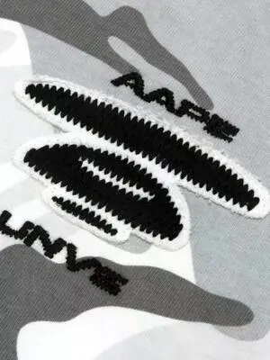 AAPE BY *A BATHING APE Camouflage-print Embroidered T-shirt