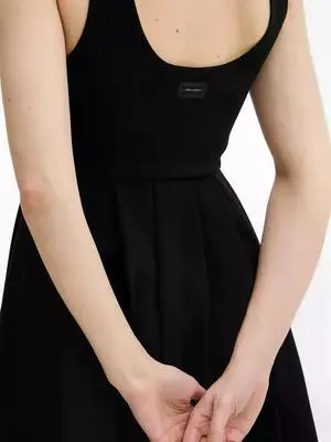 Armani Exchange Sleeveless Pleated Mini Dress