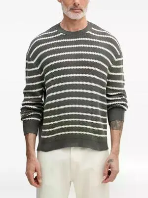 Armani Exchange Horizontal Stripe Crew Neck Sweater